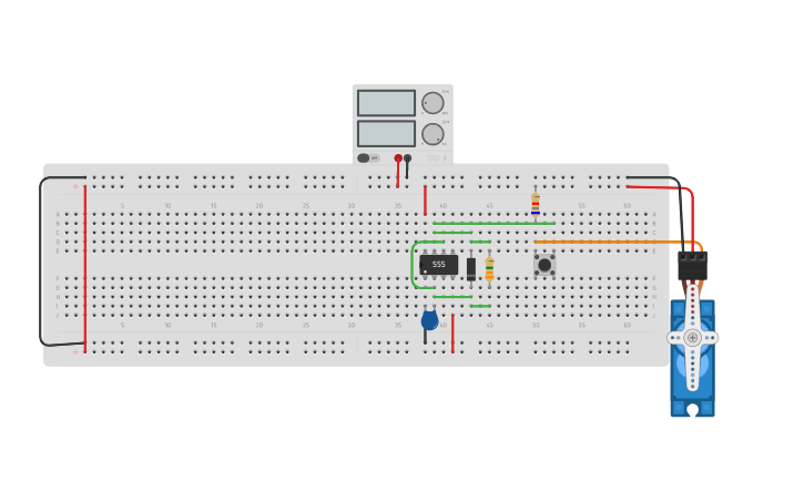 Circuit Design Control Dos Servomotores En Posición Fija Tinkercad