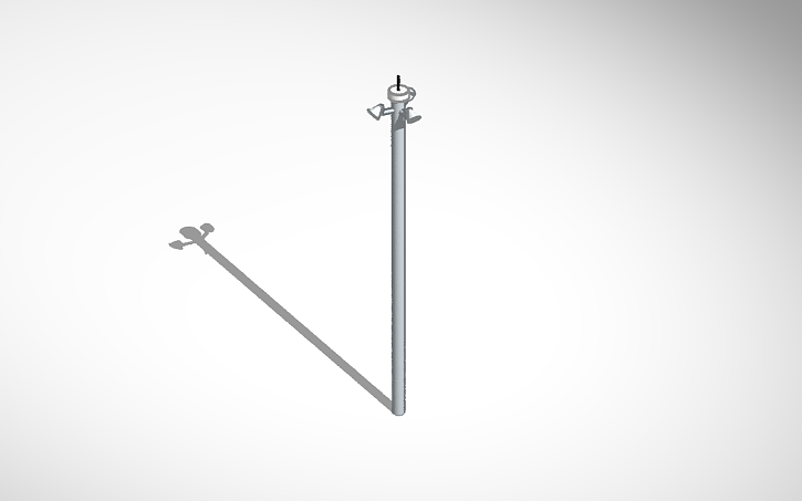 3D design 3-Headed Floodlight High Mast Lantern - Tinkercad