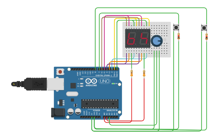 Circuit Design Tugas Arduino Timer Tinkercad
