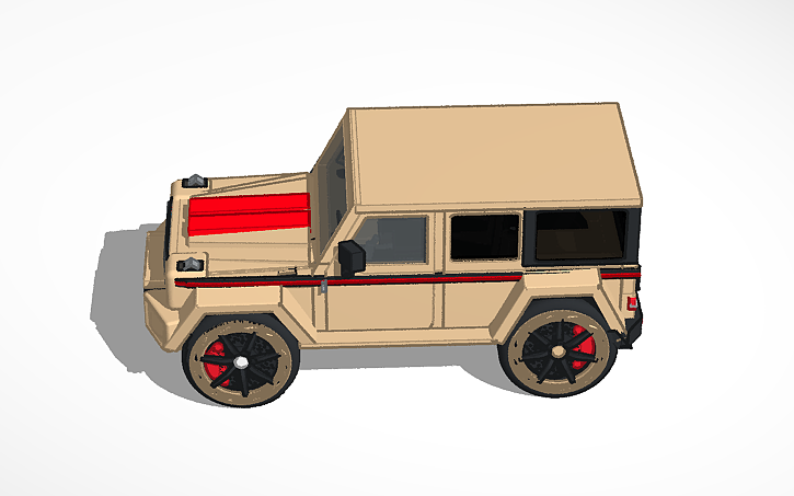 3D design Mercedes Benz G-class AMG G63 Squared - Tinkercad
