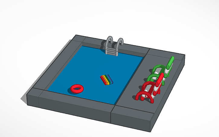 3D design pool design - Tinkercad