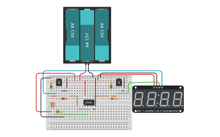 Circuit design LDR - Tinkercad