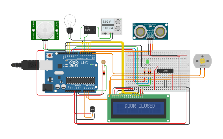 Circuit Design Iot Home Automation System Tinkercad