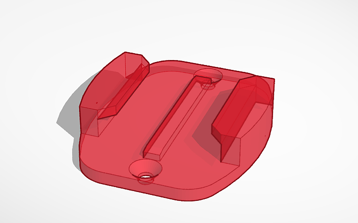 3D design GoPro Flat Mount - Tinkercad