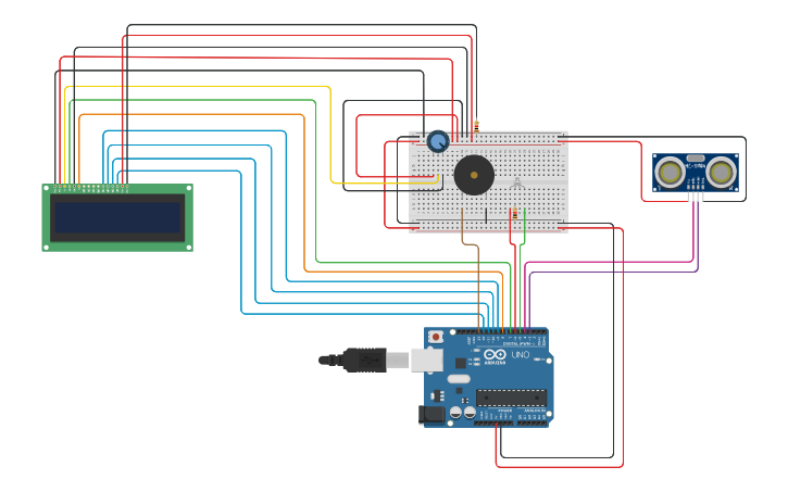 Circuit Design Social Distancing Device Tinkercad