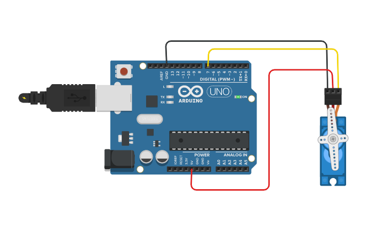 Circuit design Servo game! - Tinkercad