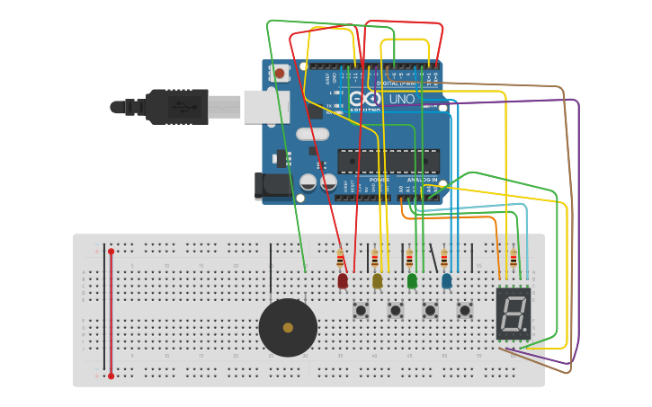 Circuit design GENIUS DIA 7 - Tinkercad