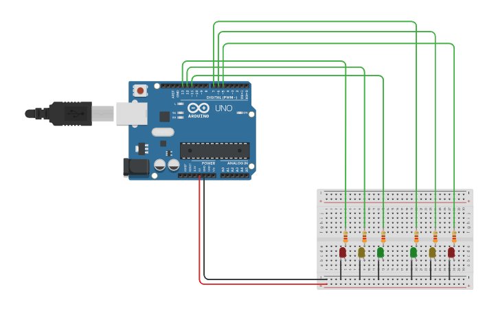 Circuit design Taller N°3 Arduino | Tinkercad