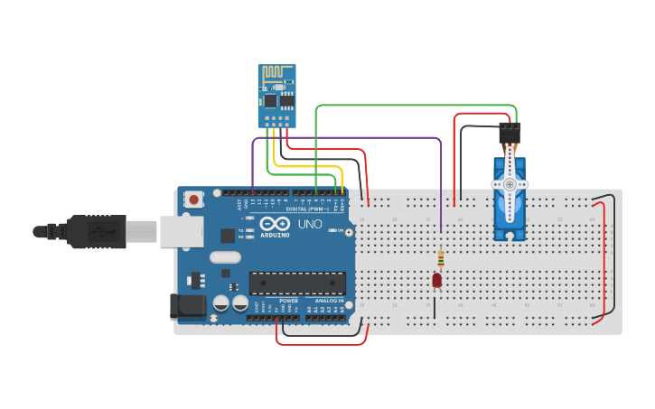 Circuit design Bluetooth HC-05/06 Arduino - Tinkercad