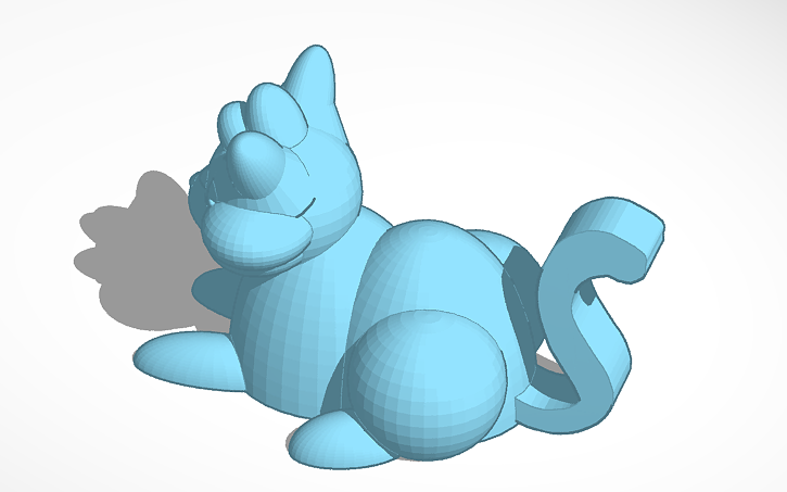 3D design Laying Cat - Tinkercad