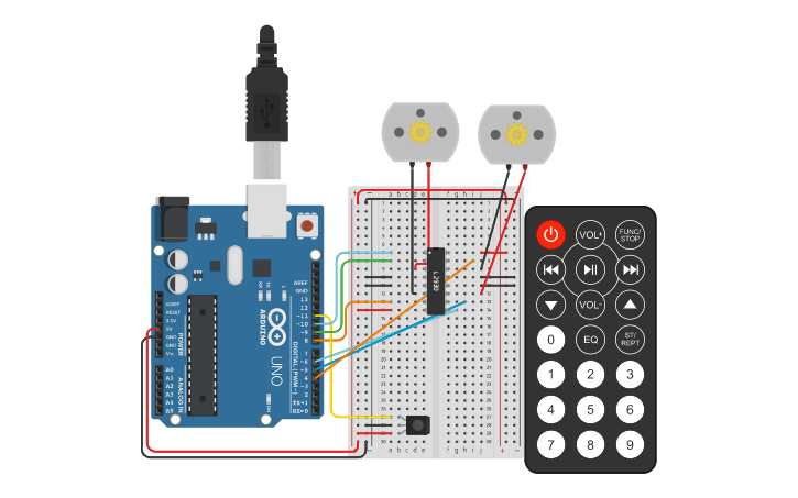 Circuit design Ziad iR remote control - Tinkercad