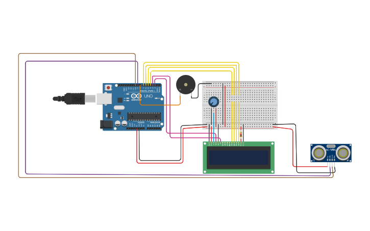 Circuit Design Mini Project Social Distancing Alarm System Tinkercad