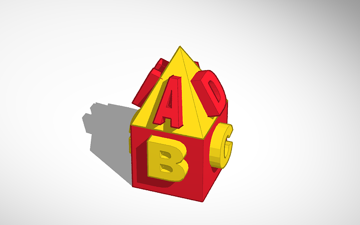 3D design ABCD | Tinkercad