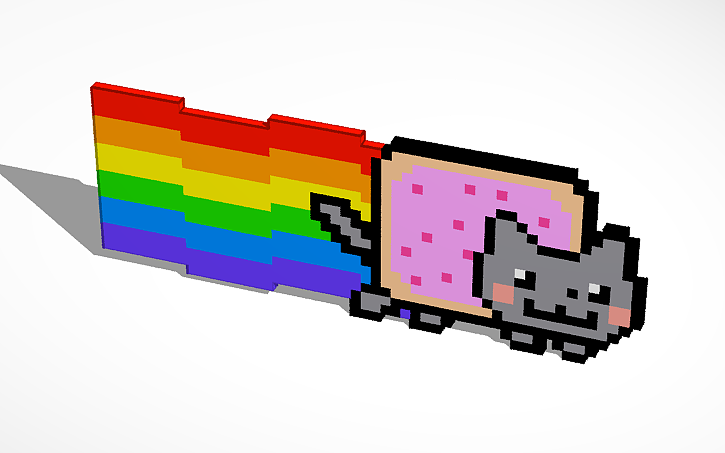 3D design Nyan cat - Tinkercad