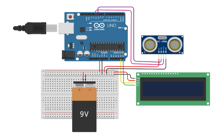 Circuit Design Distance Measurement Tinkercad