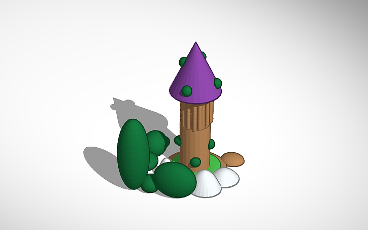 3D design Rapunzel tower - Tinkercad