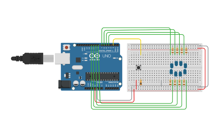 Circuit design Button _ Interrupt - Tinkercad