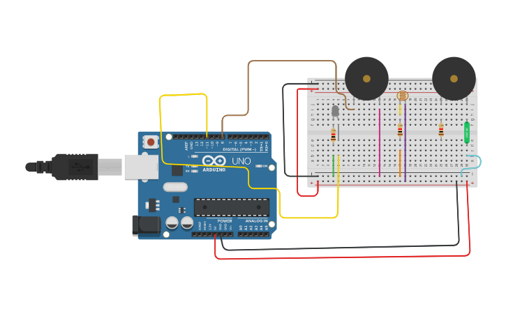 Circuit design alarm - Tinkercad