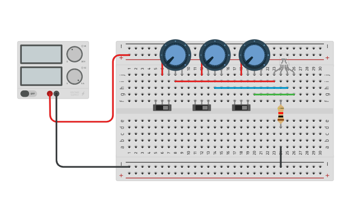 Circuit design Led RGB | Tinkercad