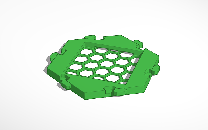 3D design Hex interlocking shape - fits 4x4 Lego Plate (untested ...