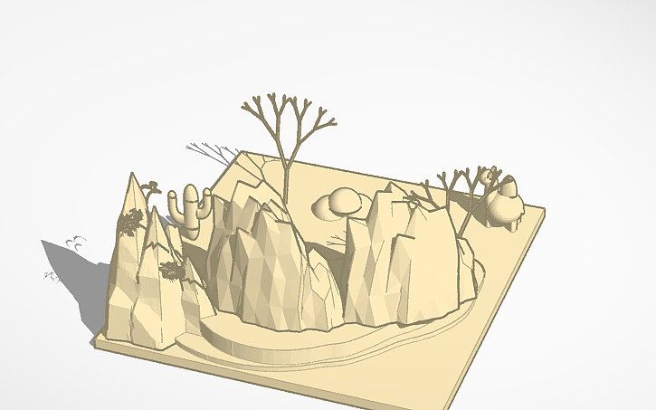 3D design desert - Tinkercad
