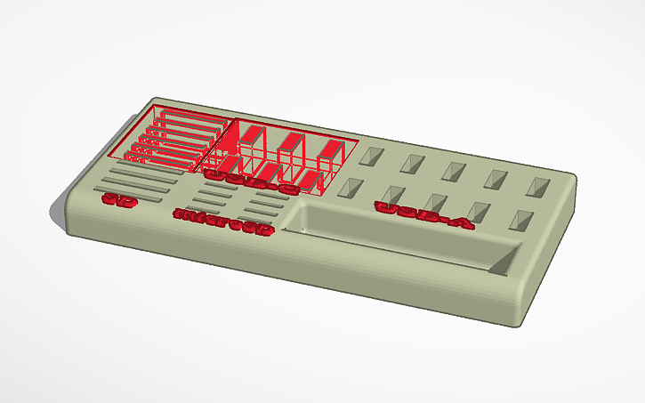 3D design USB,USB-c,SD card holder v2 - Tinkercad