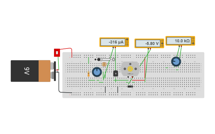 Circuit design TRANSISTOR | Tinkercad