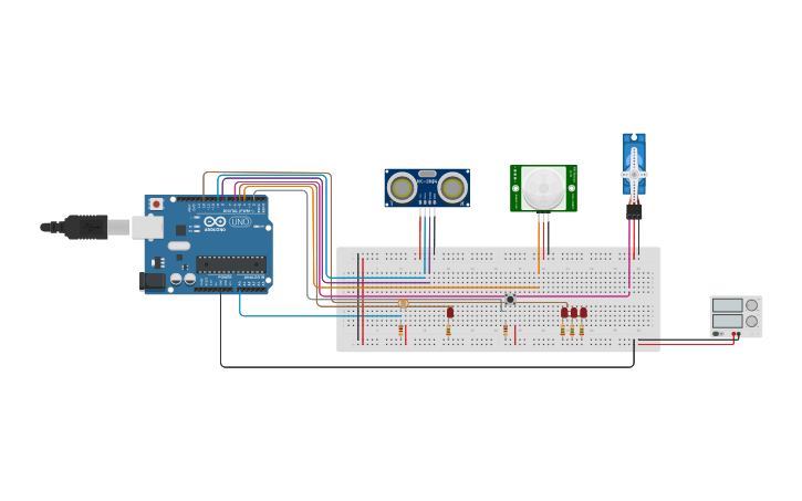 Circuit design Sentry Turret - Tinkercad