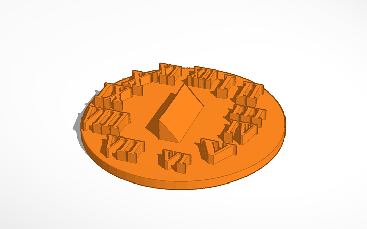 3D design Sundial - Tinkercad