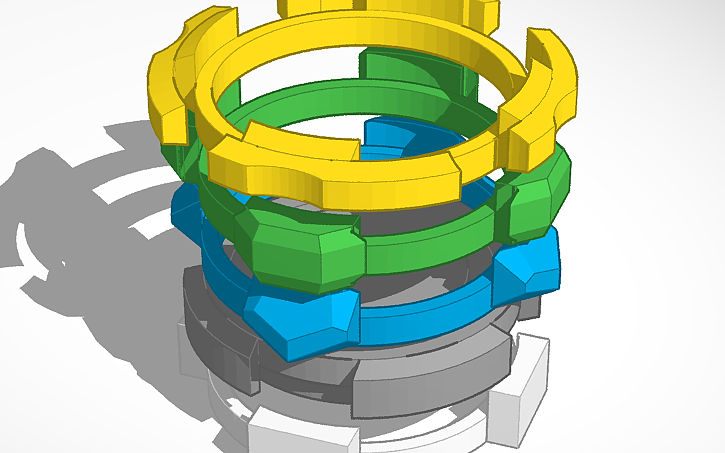 3D design Beyblade with 3 modes - Tinkercad
