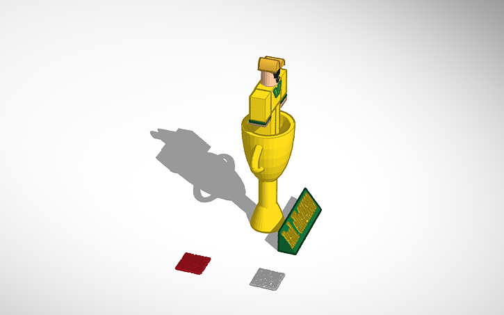 3D design Real_ellie246809 poping out of a trofiy - Tinkercad