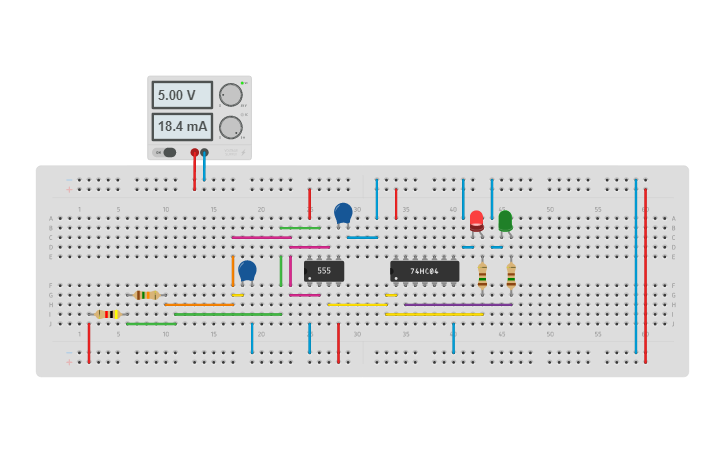 Circuit design 555 timer with logic gates_210768J_R2 | Tinkercad
