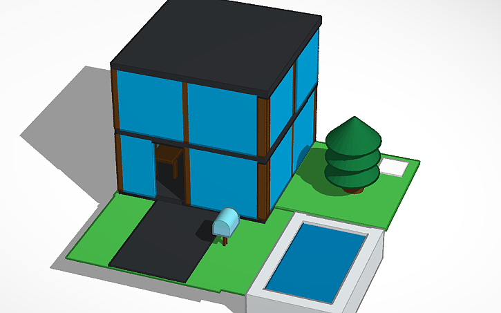 3D design glass house - Tinkercad