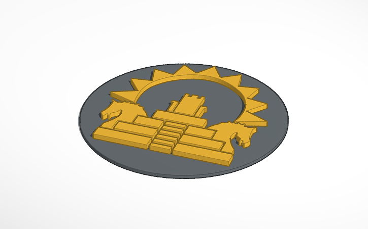 3D design Mahishmati Logo - Tinkercad