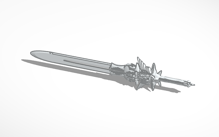 3D design Sword of Olympus - Built from scratch - Tinkercad