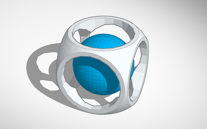 3D design Ball in Square - Tinkercad