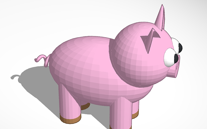 3D design Pig - Animal - Tinkercad