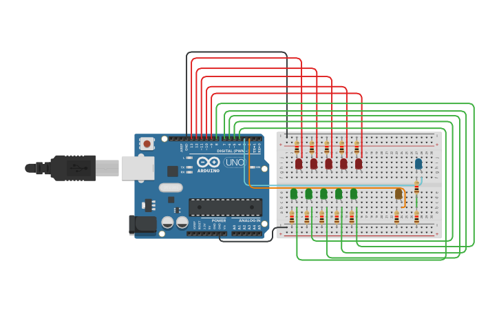 Circuit design Led's circuits | Tinkercad