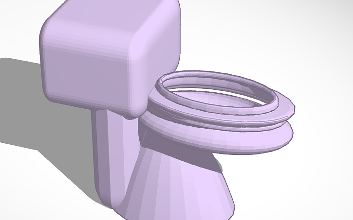 3D design toilet - Tinkercad
