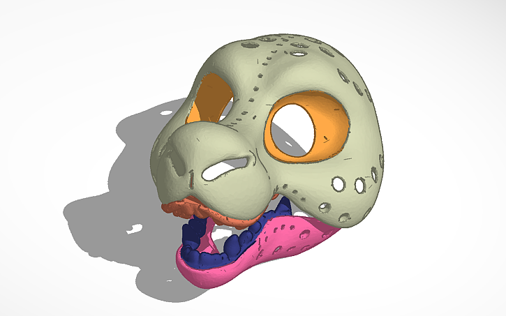 3D design noodle derg head base - Tinkercad