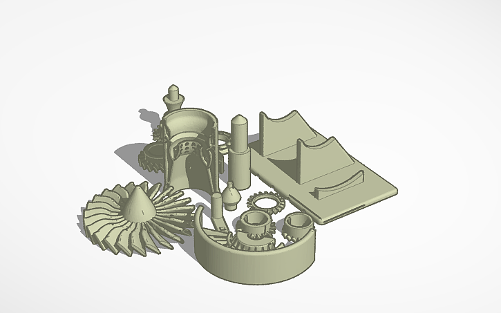 3D design jet-engine - Tinkercad