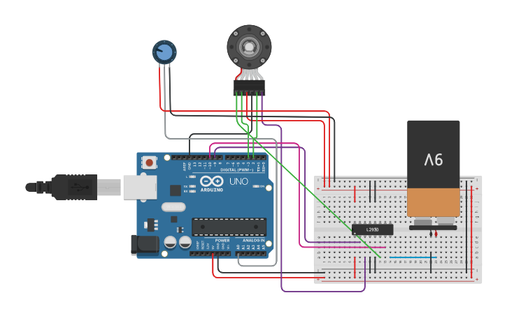 Circuit Design Dc Motor Control Closed Loop Tinkercad