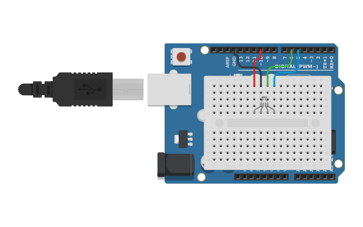 Circuit design Arduino RGB LED - Tinkercad