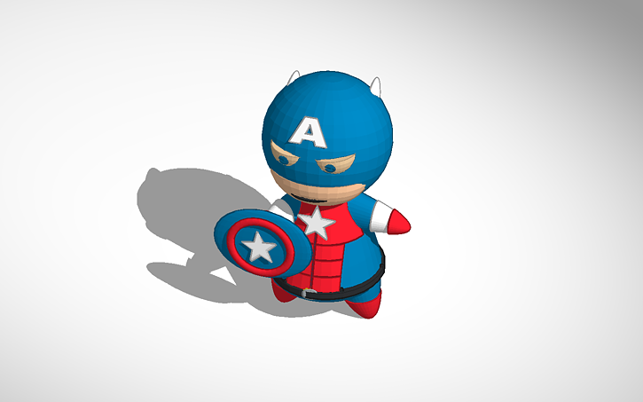 3D design Captain America - Tinkercad