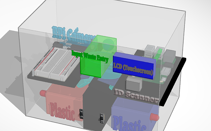 3D design Reverse Vending Machine - Tinkercad