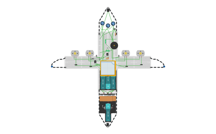 Circuit design TMP airplane - Tinkercad