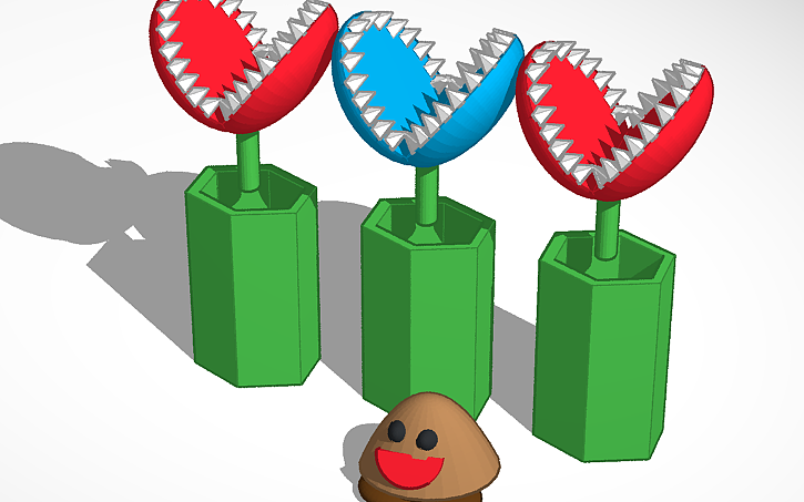 3D design planta mario bros - Tinkercad