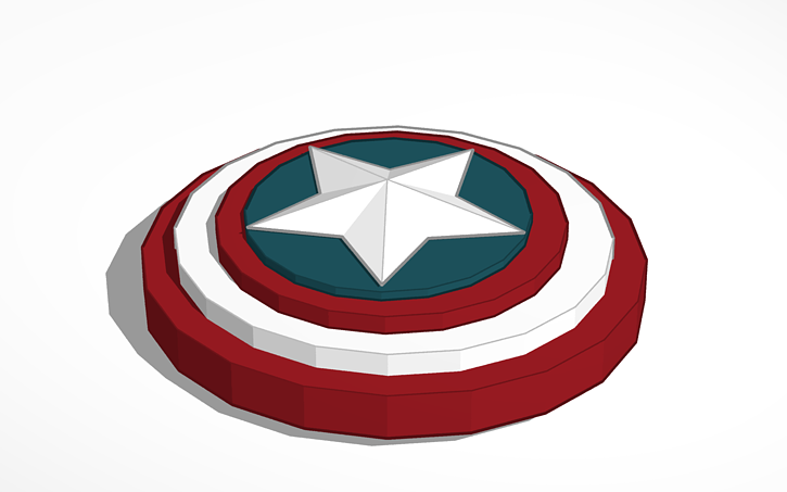 3D design Captain America Shield | Tinkercad