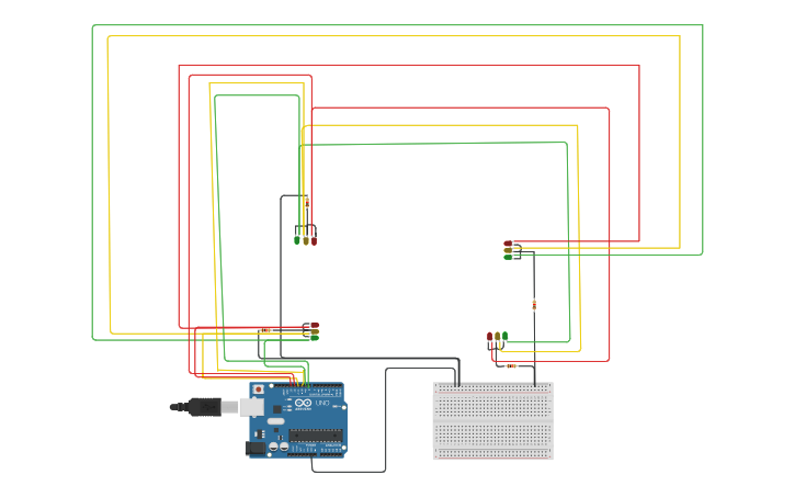 Circuit design traffic - Tinkercad