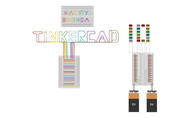 Circuit design Happy Birthday TinkerCad | Tinkercad